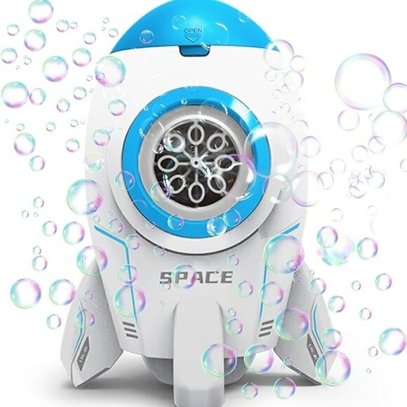 Toys | Space Rocket Ship Automatic Bubble Machine For Kids Blue And ...